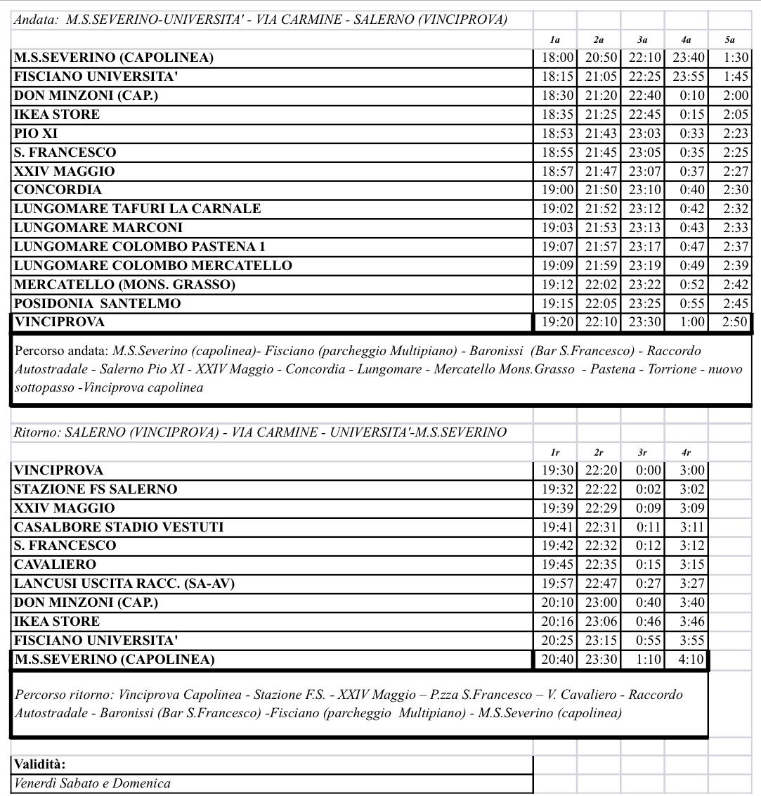 ATTIVAZIONE NAVETTA UNISA NIGHT📌 – Studenti Medicina Salerno – SMS